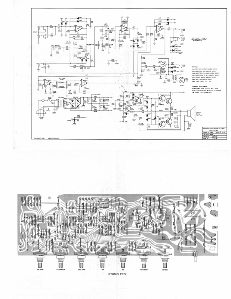 Peavey Studio Pro Schematic | PDF
