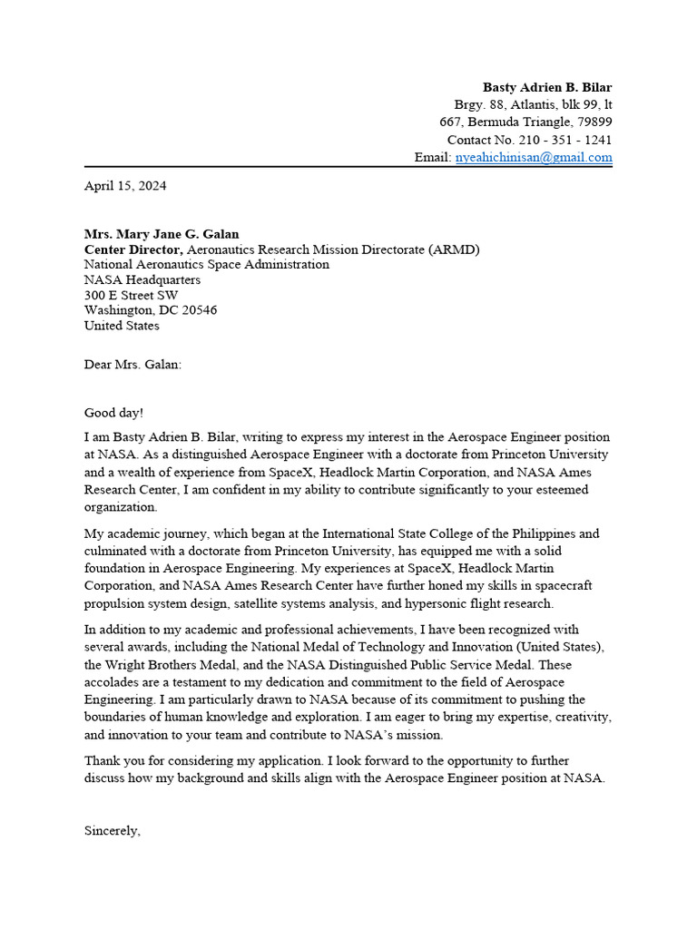 Job Application Letter 1 | PDF