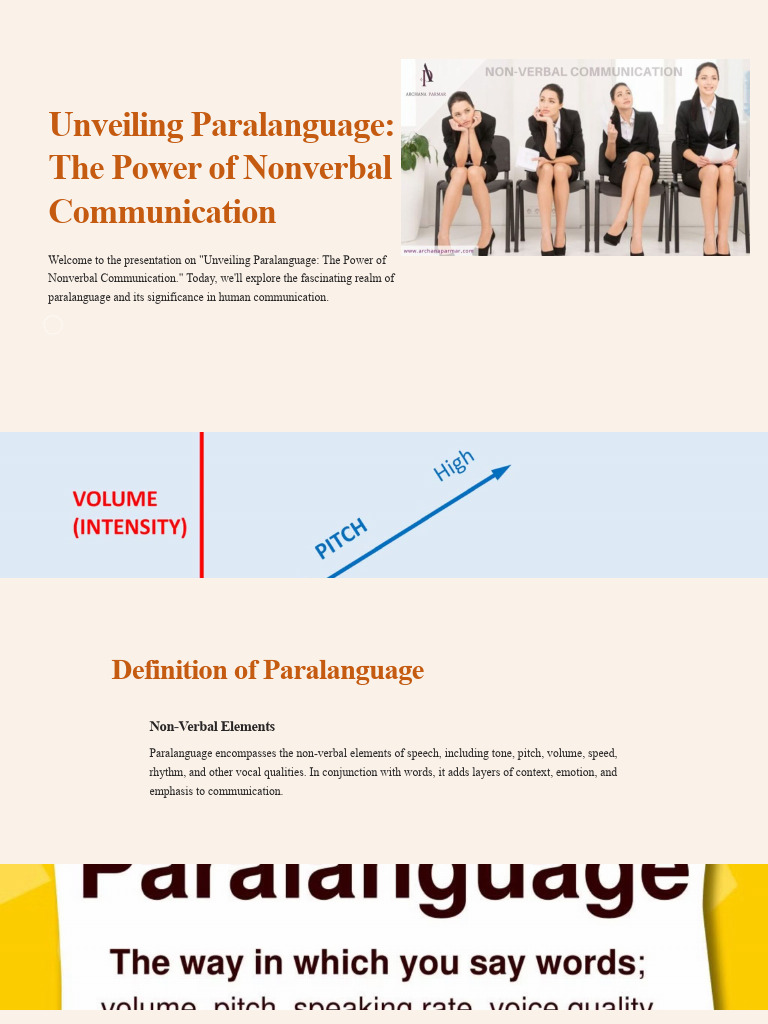 Paralanguage-The Power of Nonverbal Communication | PDF | Communication ...