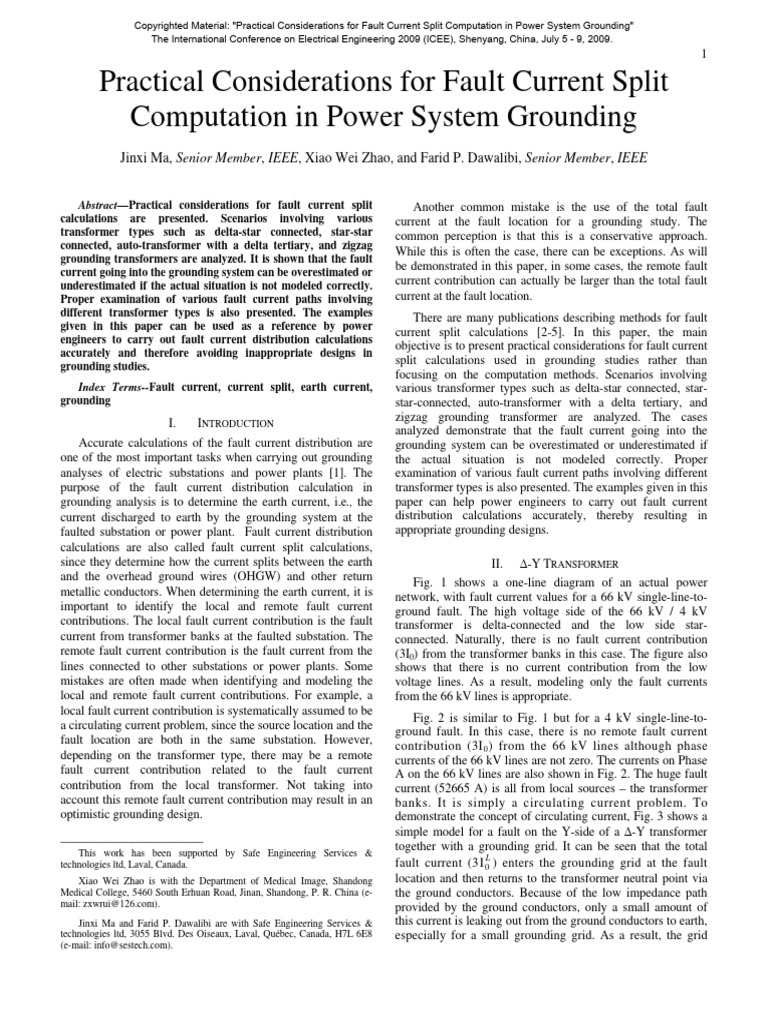 238 - Practical Considerations For Fault Current Split Computation in ...