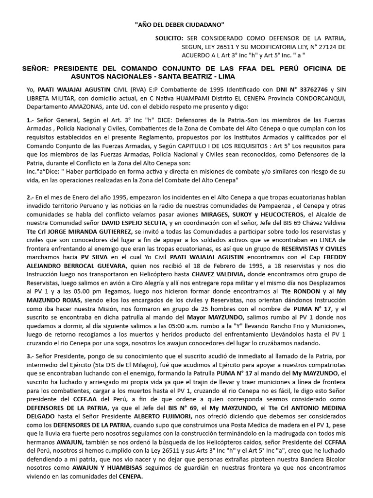 Comando Conjunto De Las Ffaa Pdf Militar 