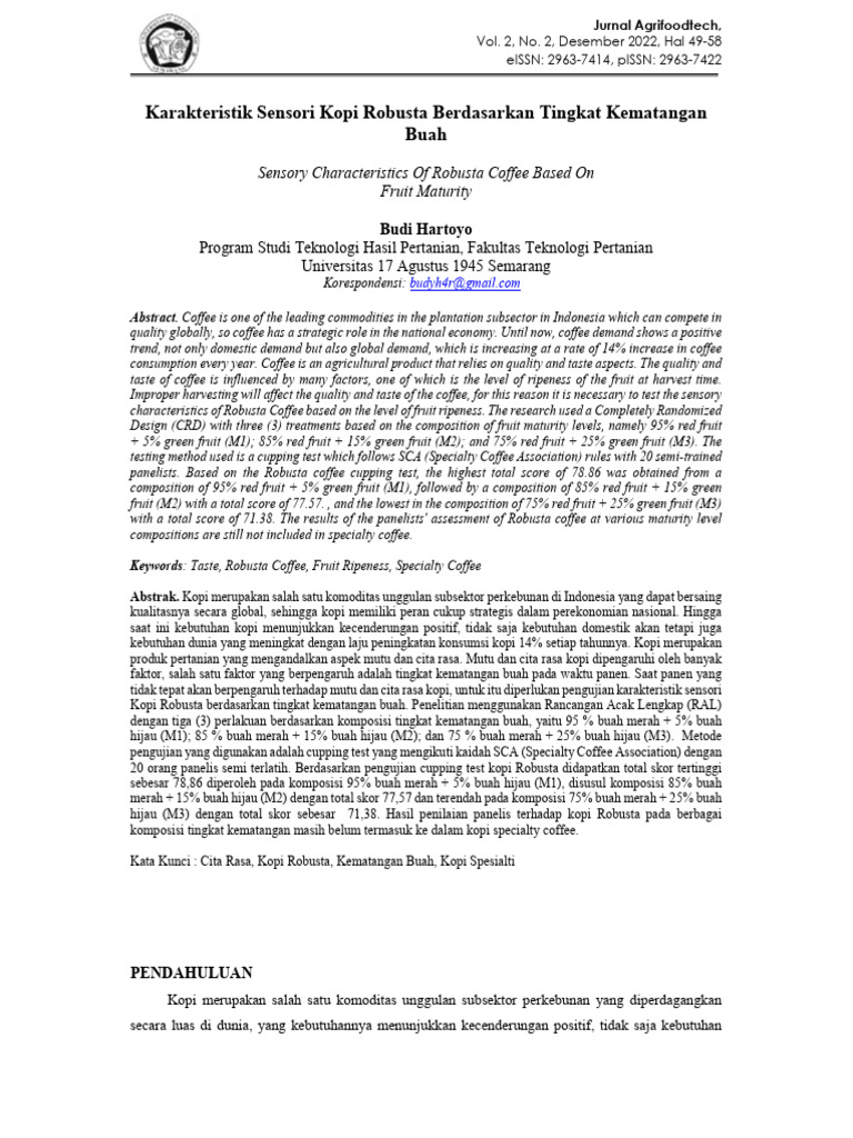 Karakteristik Sensori Robusta | PDF