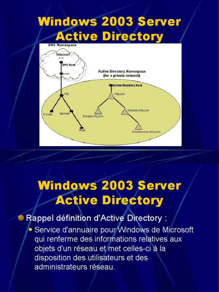 Cours - Active Directory V1 | PDF | Active Directory | Réseau informatique