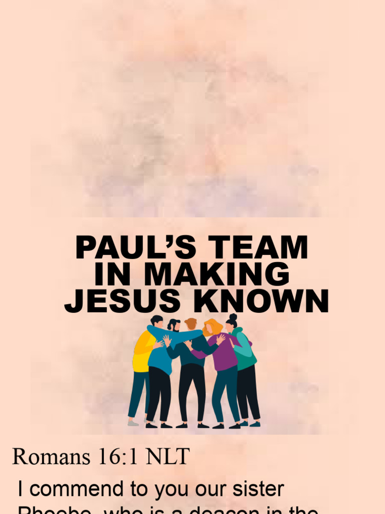 Pauls Team in Making Simbalay | PDF | Epistle To The Romans | Paul The ...