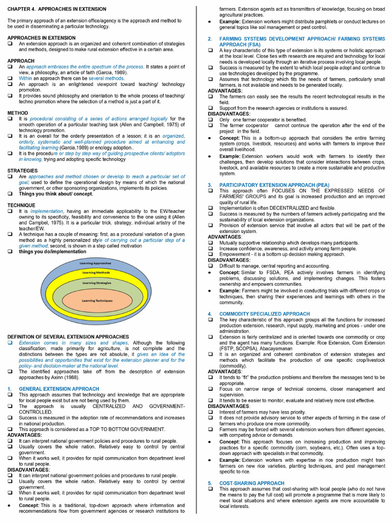 Aec1 Chapter 4. Approaches in Extension | PDF