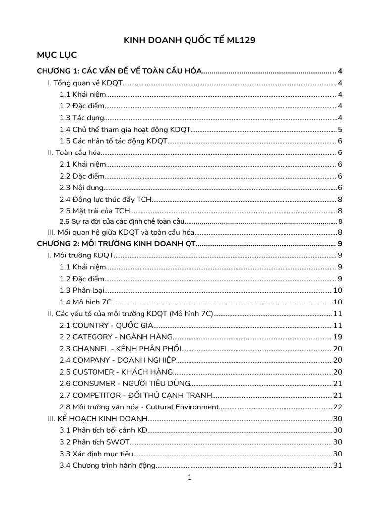 Tiểu luận KDQT | PDF