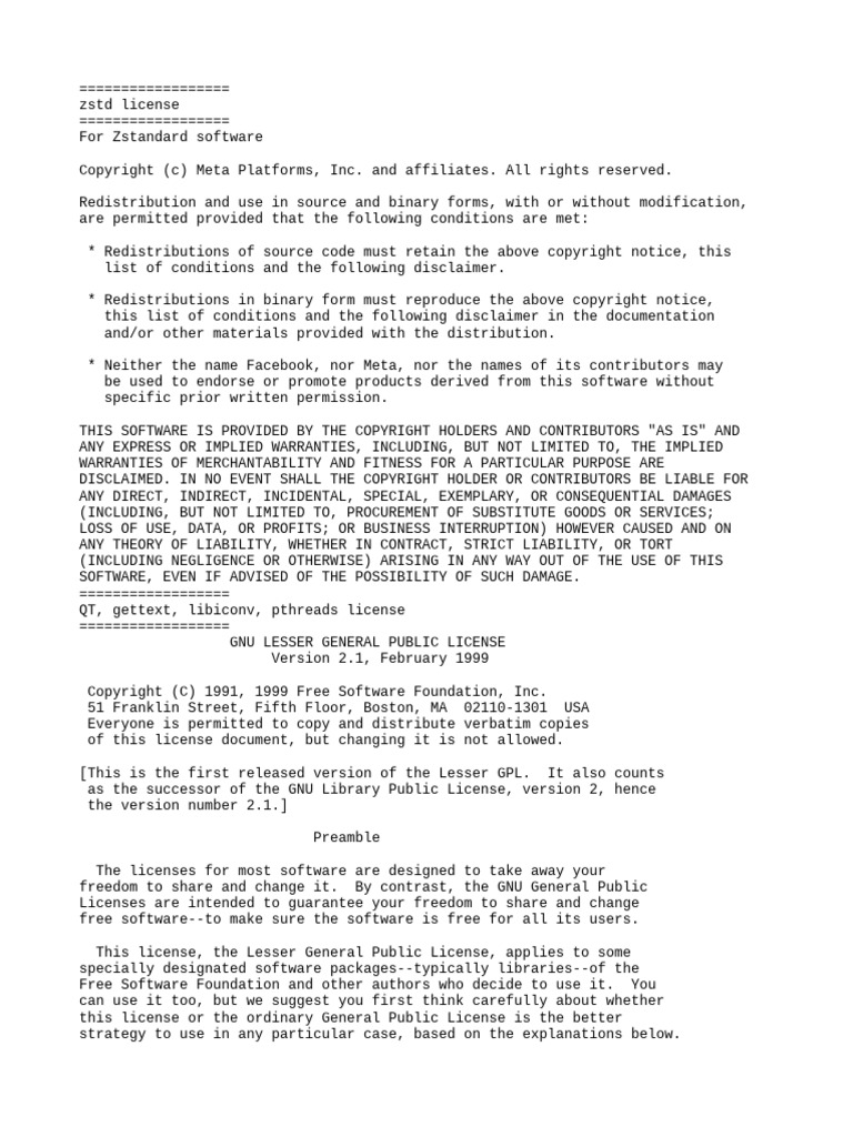 Pgadmin 3rd Party Licenses | PDF | Source Code | Library (Computing)