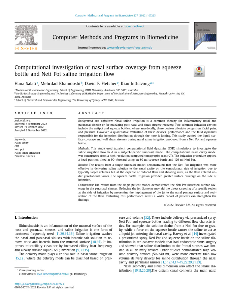 Computational Investigation of Nasal Surface Coverage From Squeeze ...