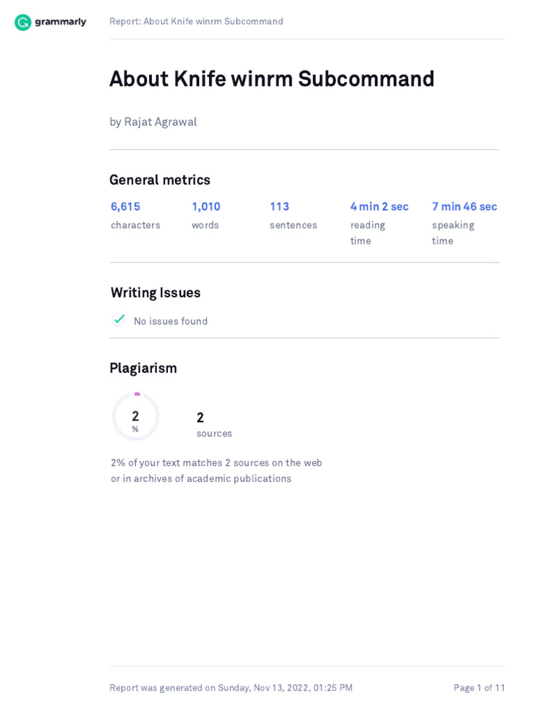 About Knife Winrm Subcommand | PDF | Command Line Interface | Computing