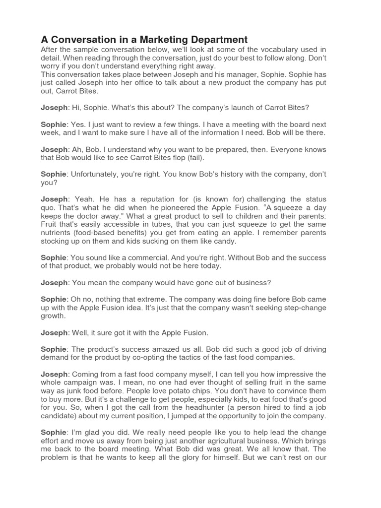 A Conversation | PDF