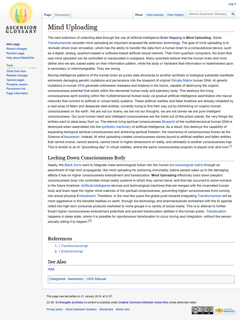 Mind Uploading - Ascension Glossary | PDF | Mind | Artificial Intelligence