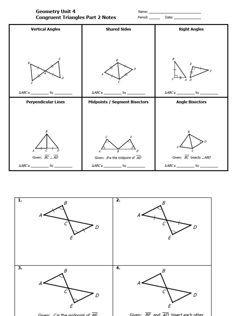 5 Notes - Congruent Triangles Part 2 | PDF | Geometric Shapes ...
