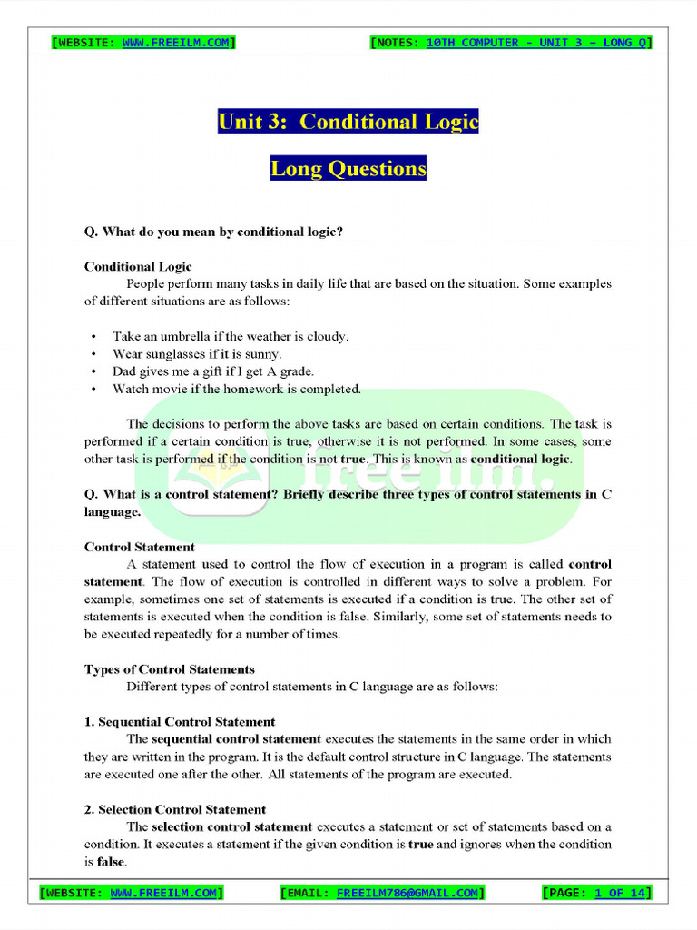 10th Comp CH 3 LongQ | PDF