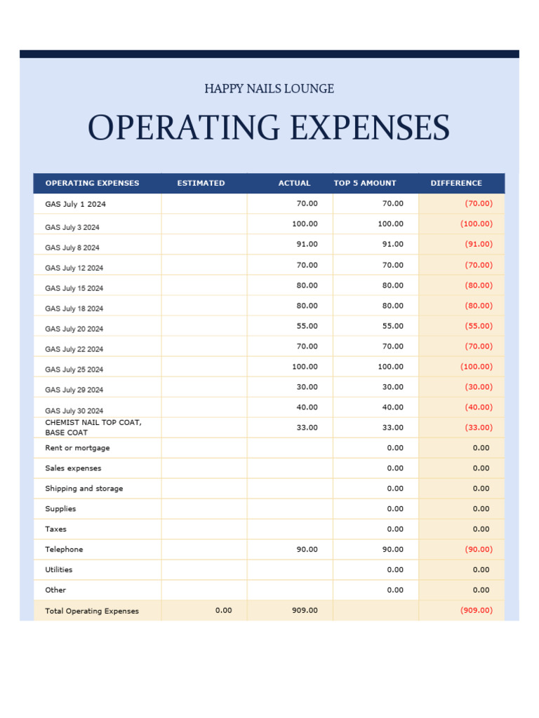 Operating Expense | PDF
