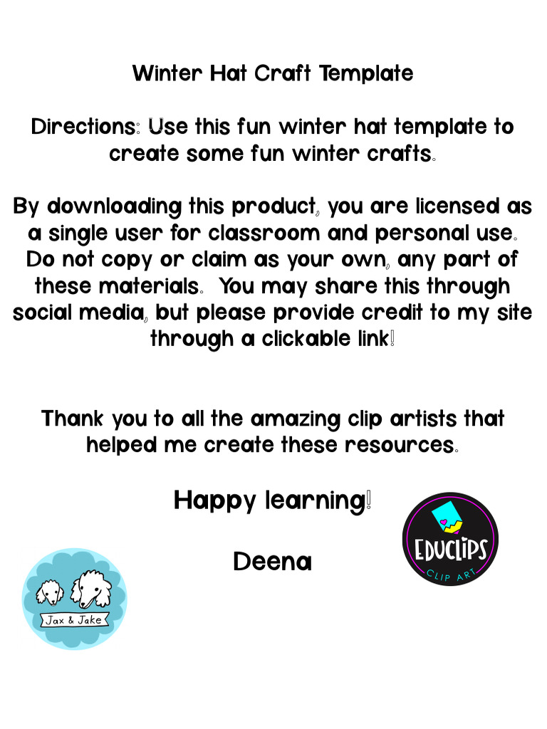 Winter Hat Craft | PDF