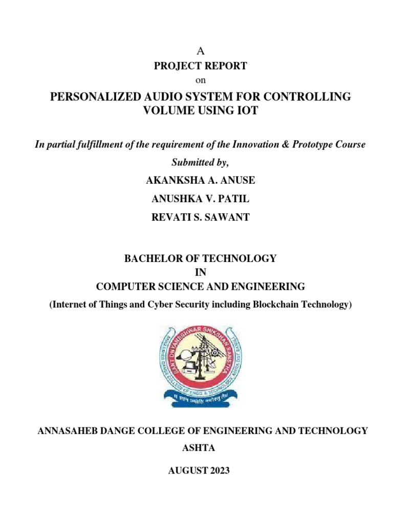 IoT-Based Personalized Audio Control | PDF | Internet Of Things ...