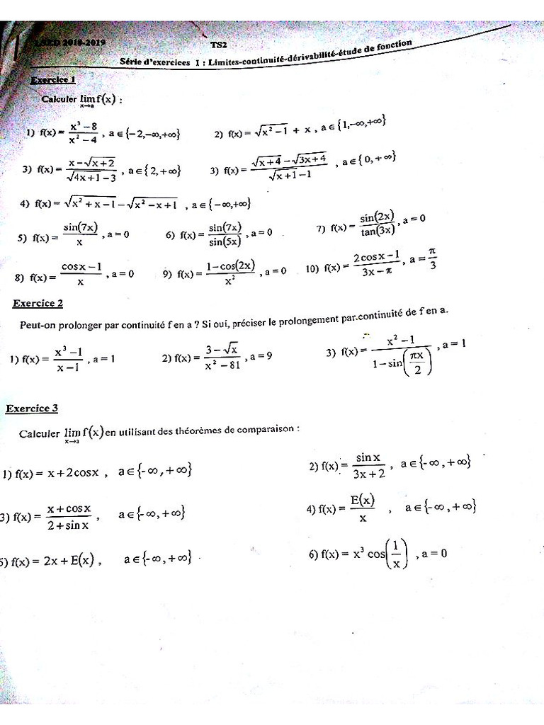 Exos Maths Ts2-Lsed | PDF