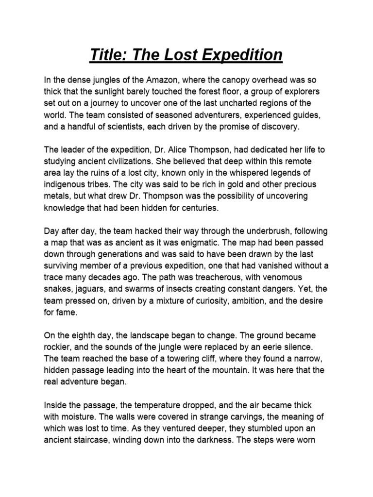 --Title- The Lost Expedition-- | PDF