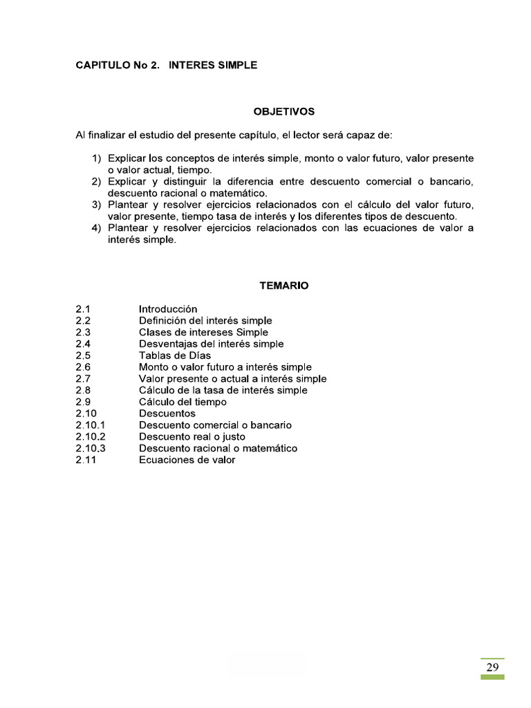 Interés Simple. | PDF