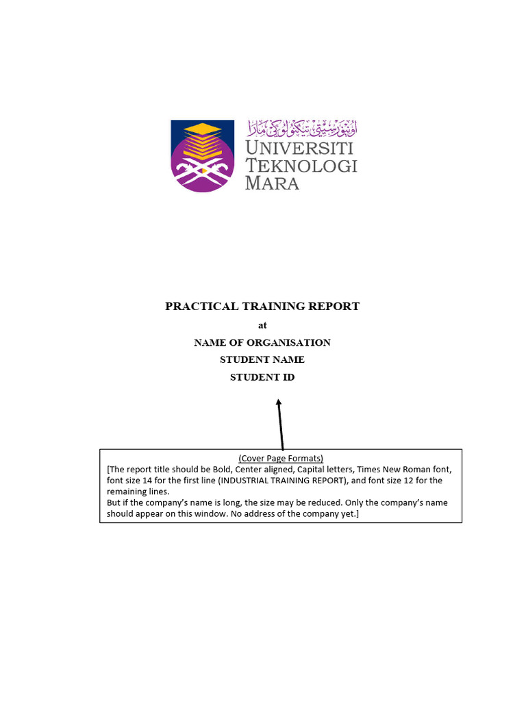 CSC339 PracticalTrainingReport Guideline Mar2024-Aug2024 | PDF | Microsoft Word | Litre