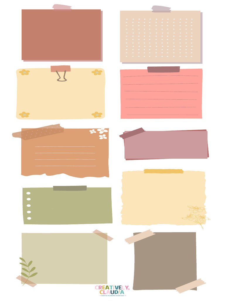 Freebie - Sticky Note Stickers | PDF