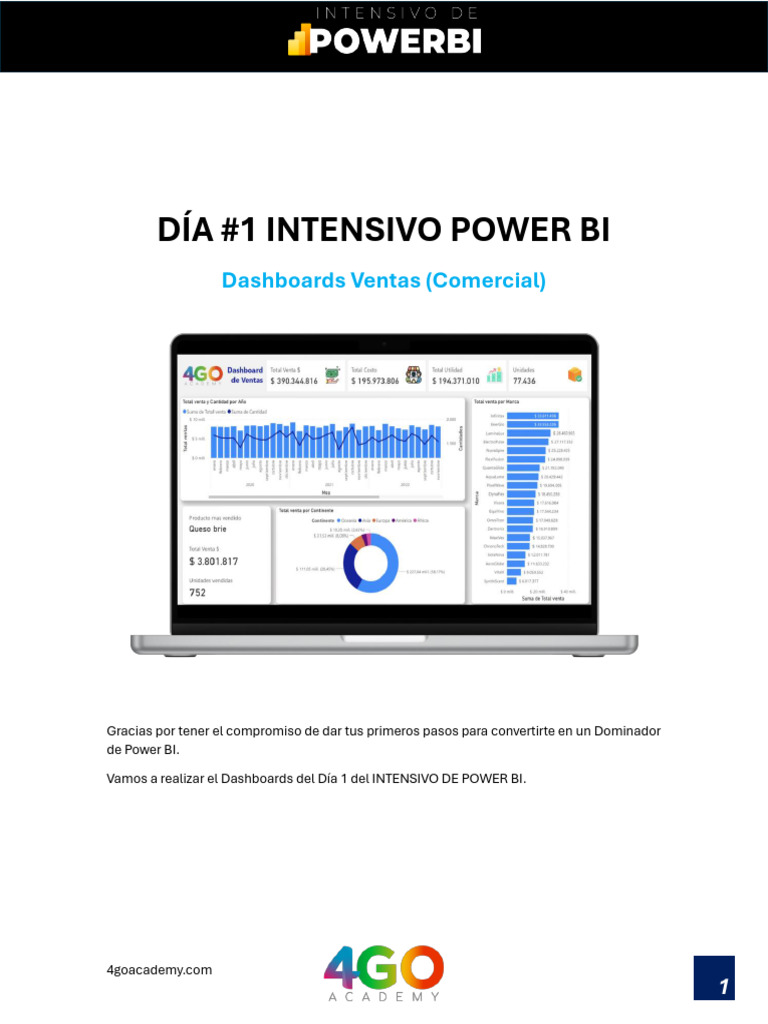 Guia Intensivo de Power Bi Dia 1 4goacademy | PDF | Microsoft Excel ...
