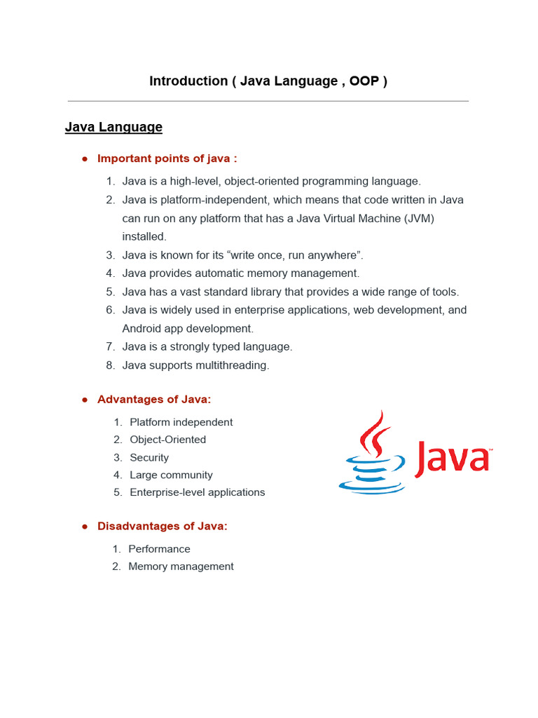 Oop 1 Pdf Java Programming Language Object Oriented Programming 5189