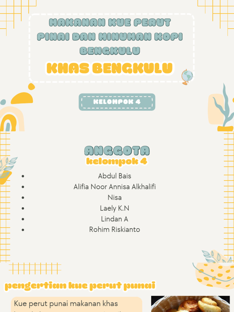 Kue Perut Punai dan Kopi Khas Bengkulu | PDF