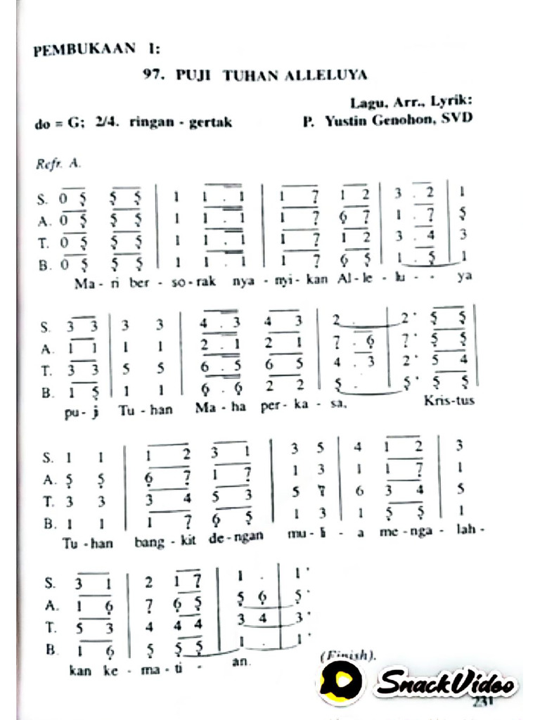 Lagu Pembukaan Minggu Paskah | PDF