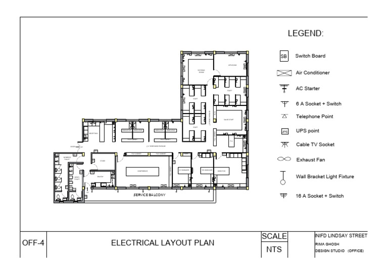 Electrical Layout Plan for Design Studio | PDF | Manufactured Goods ...