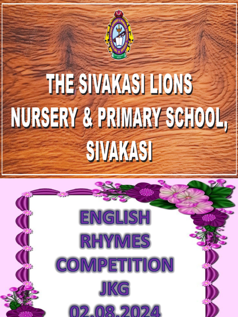 English Rhymes Competition | PDF