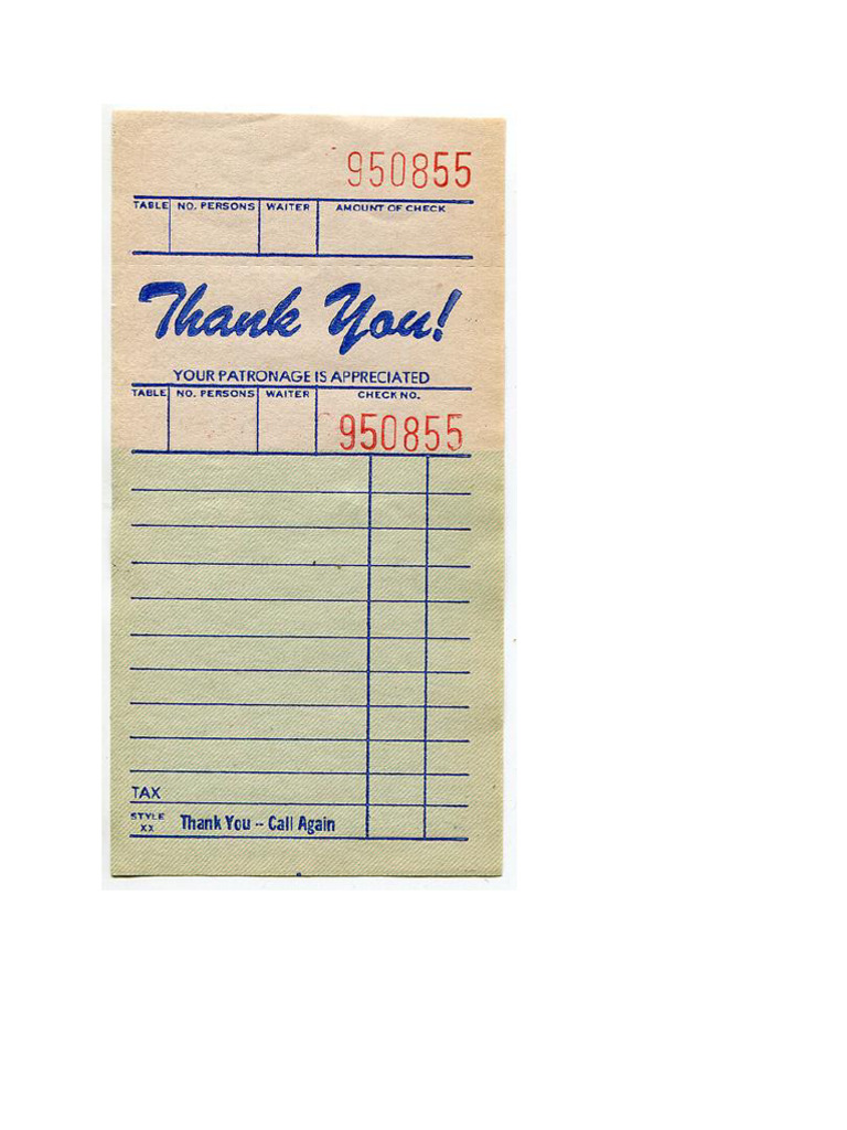 Guest Check Thank You | PDF