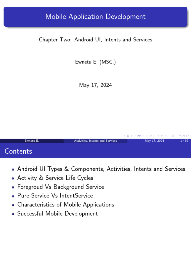 Mobile Lect 02 | PDF | Mobile App | User Interface