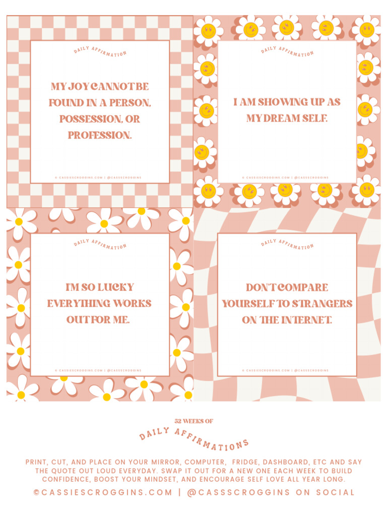52 Weekly Affirmations Guide | PDF