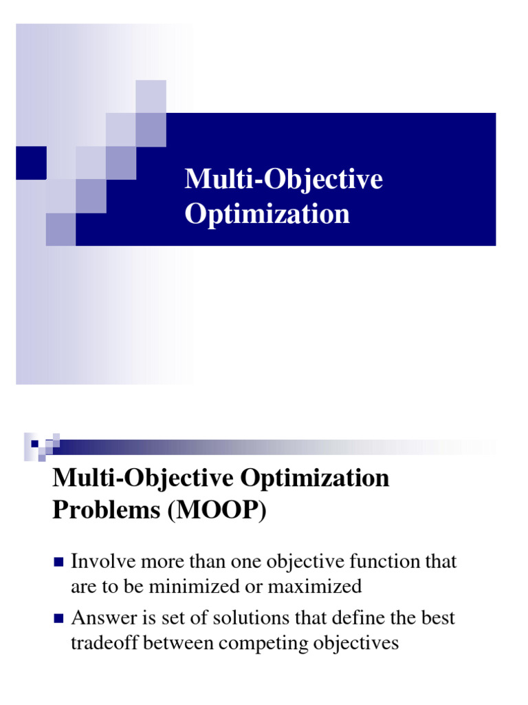 Multi-Objective Optimization | PDF | Mathematical Optimization | Applied Mathematics