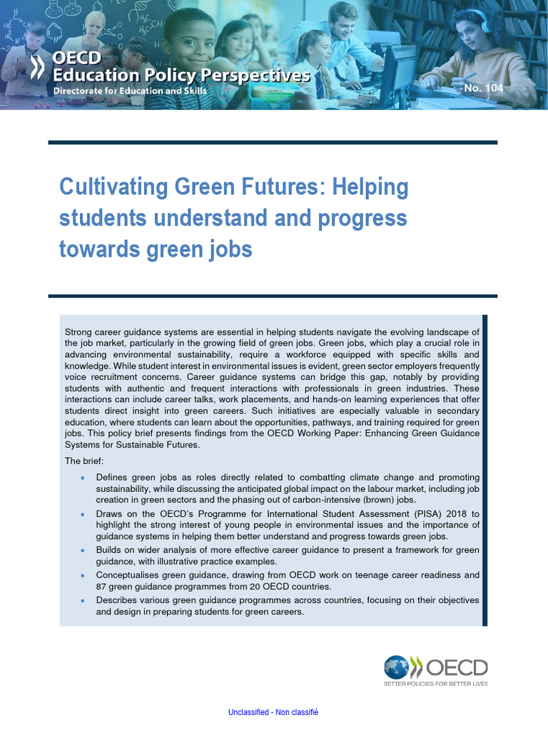 OECD Cultivating Green Futures | PDF | Green Job | Sustainability