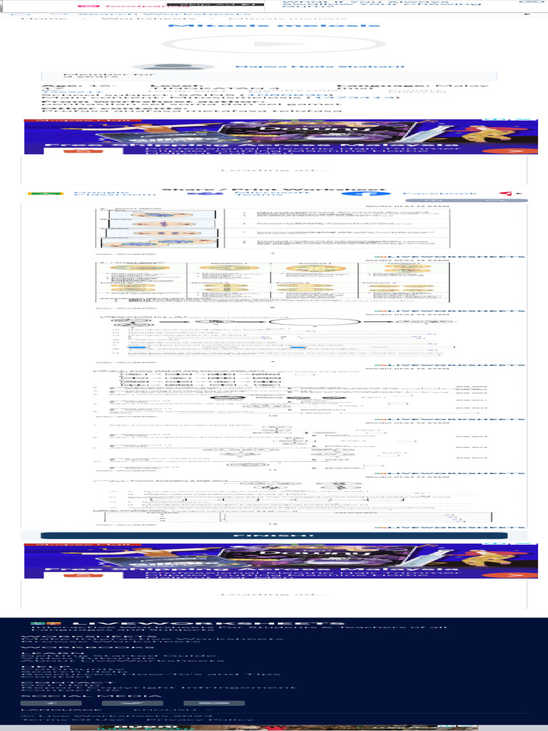 Mitosis Meiosis Worksheet Live Worksheets | PDF