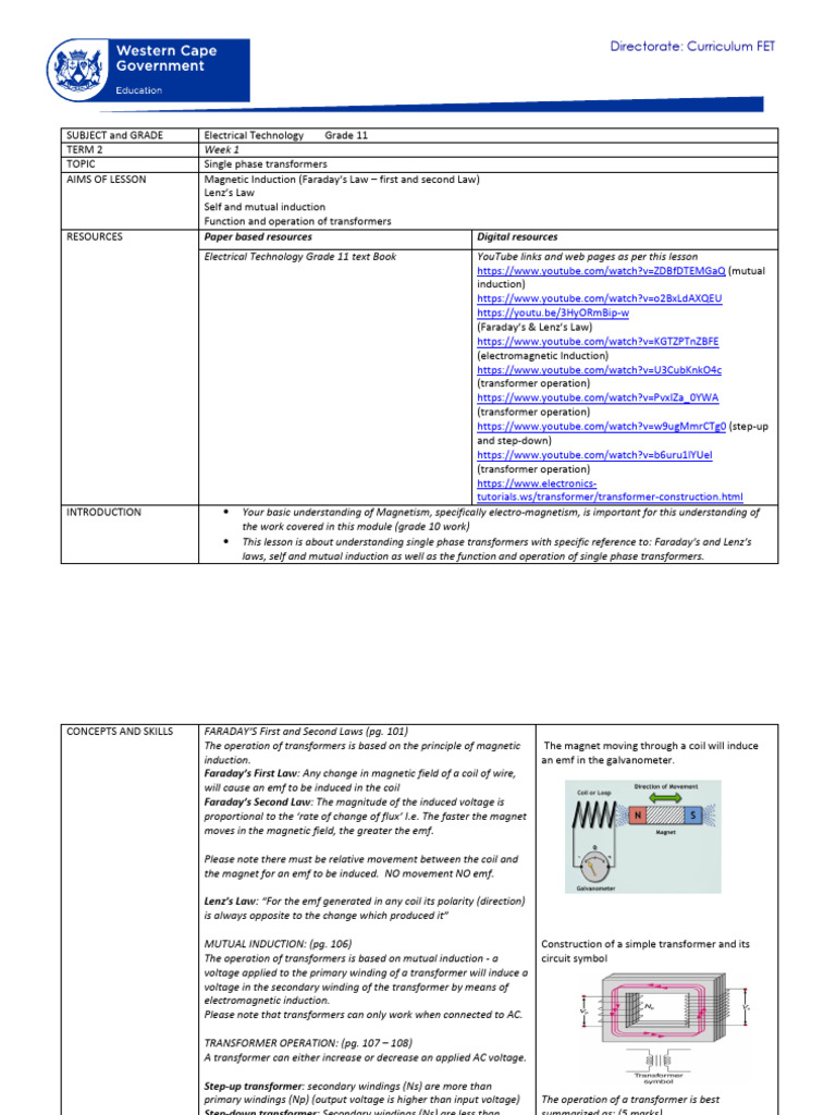 Grade 11: Understanding Transformers | PDF | Transformer ...
