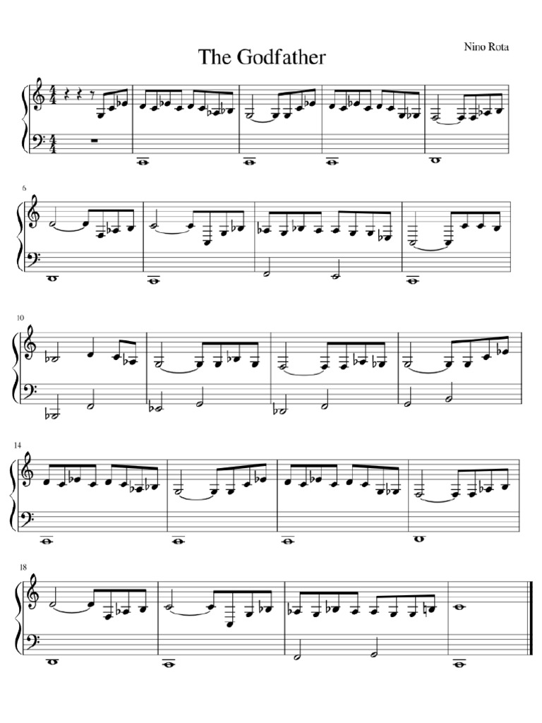 El Padrino Partitura Piano | PDF