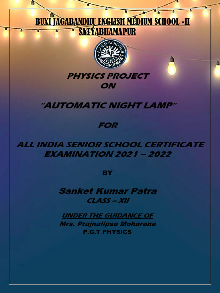 Physics Project Sanket Kumar Patra 12C | PDF | Semiconductors | P–N Junction