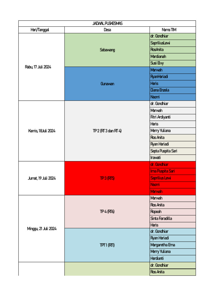 Jadwal Bis 2024 Fiks | PDF