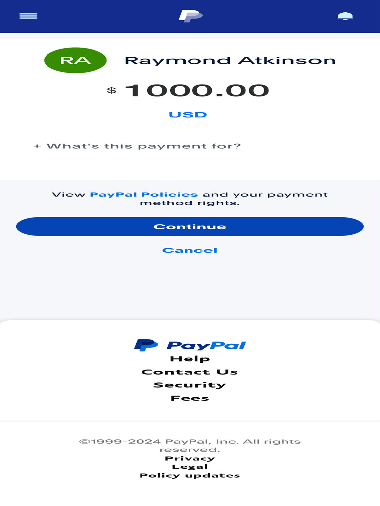 PayPal Send Money Preview | PDF