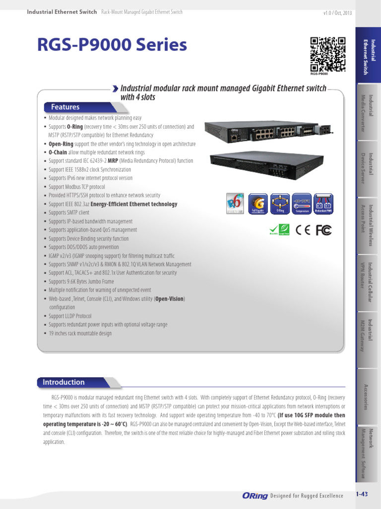 Datasheet RGS-P9000 SERIES V1.0 2 | PDF | Telecommunications Standards ...