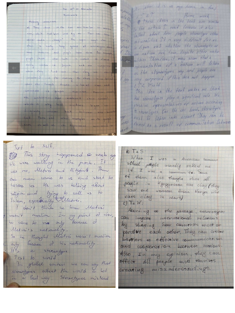 Student's Reading Work | PDF