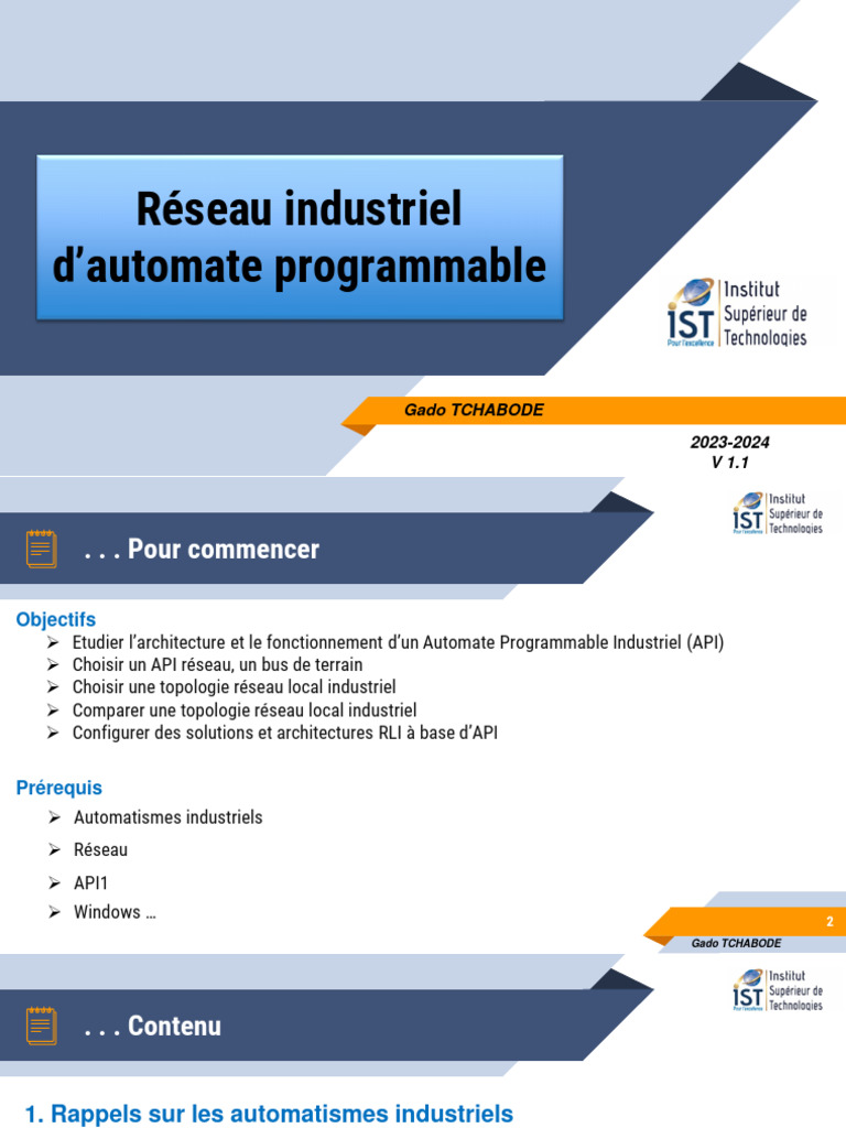 Automates Programmables Industriels : Guide RLI | PDF | Topologie de ...