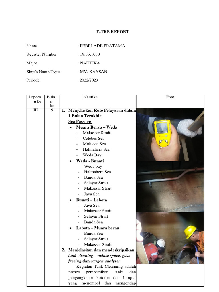 Rute dan Proses Operasional MV Kaysan | PDF