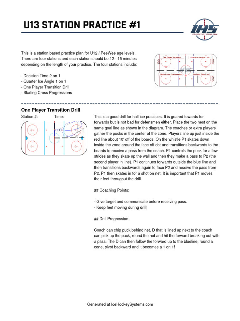U13 Station Practice #1 | PDF | Sports