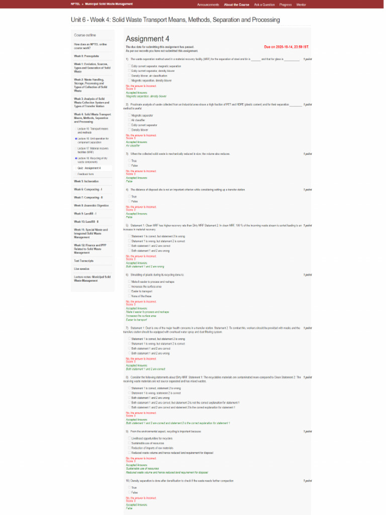 Noc20 Ce56 Assignment Week 4 | PDF