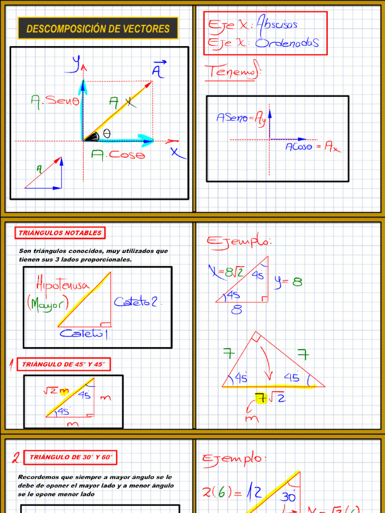 Desarrollo de Descomposición de Vectores | PDF