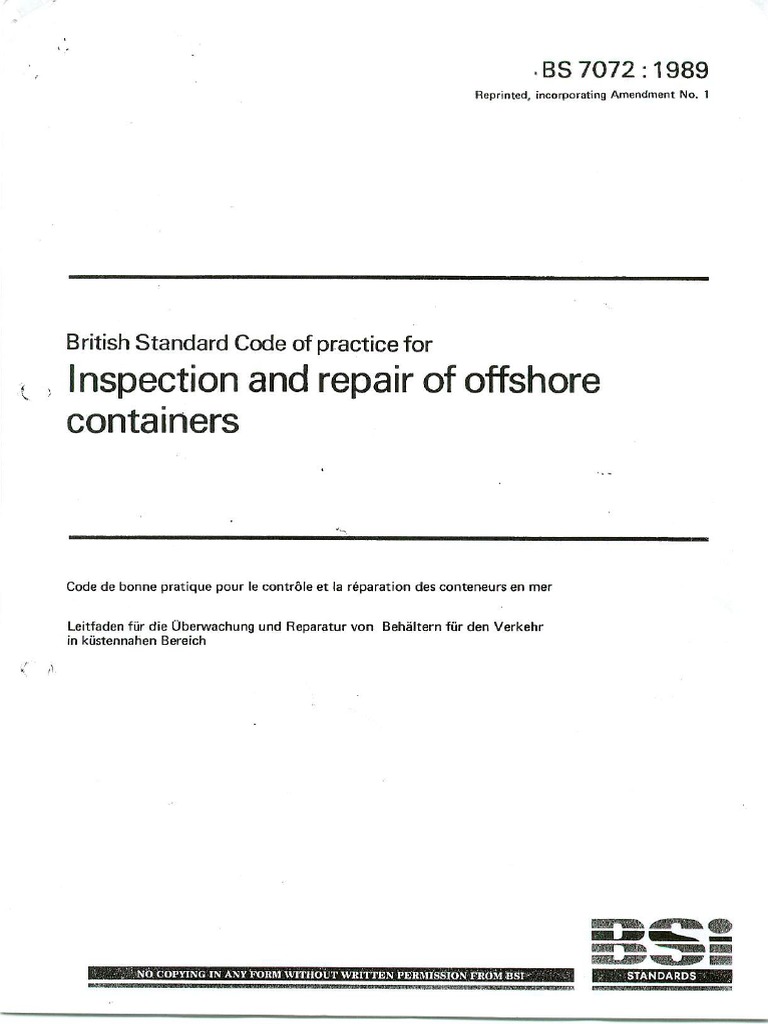 BS 7072 - 1989 | PDF